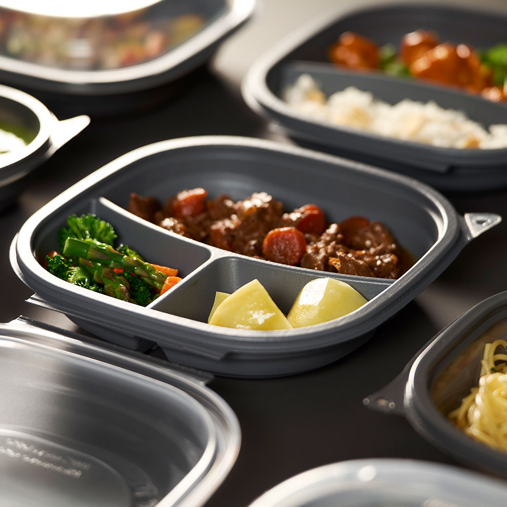 Take away-låda Duni Vista inklusive lock, 3-fack (650/216/216 ml ...