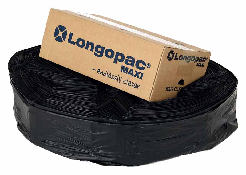 Säckmagasin Longopac Maxi Strong, 90 m, svart