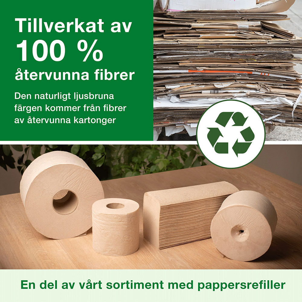 Toalettpapper Tork Advanced Mini Jumbo T2 2-lag, natur, 170 m - (12 rl/fp)